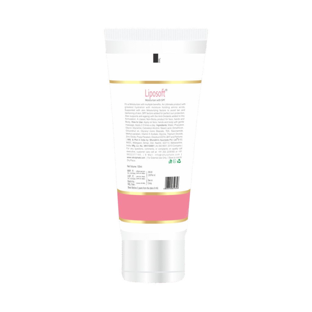 Liposoft Moisturizer with SPF 100ml - Rahul Phates