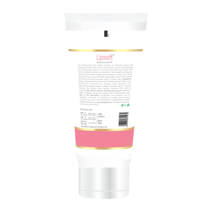 Liposoft Moisturizer with SPF 40ml - Rahul Phates